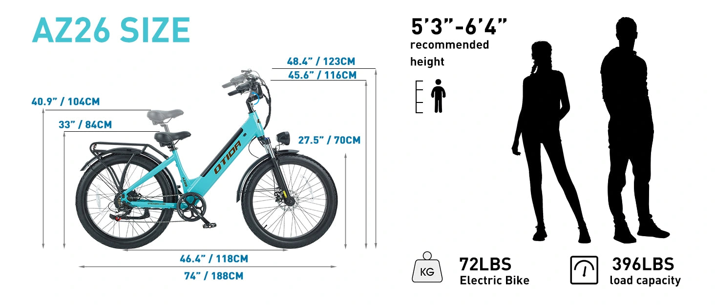 Otidabike AZ26 step-thru electric bike for commute – OTIDA